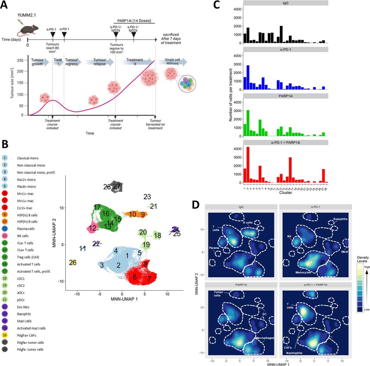 Combined PARP14 inhibition and PD-1 blockade promotes cytotoxic T cell ...